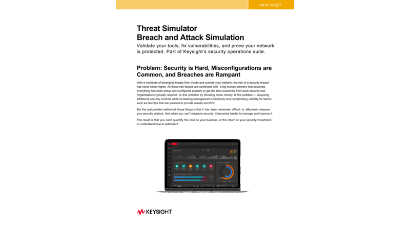 Threat Simulator – Breach and Attack Simulation | Keysight