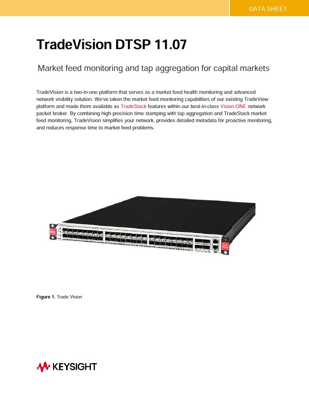 TradeVision DTSP 11.07 PDF Asset Page | Keysight