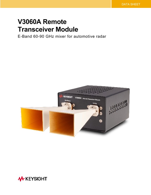 V3060A Remote Transceiver Module PDF Asset Page | Keysight