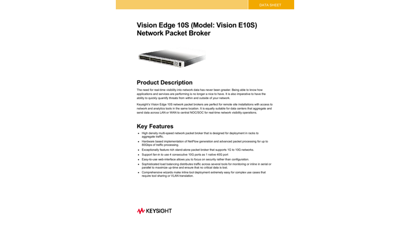 Vision Edge 10S - SYS-E10S-16P-AC | Keysight