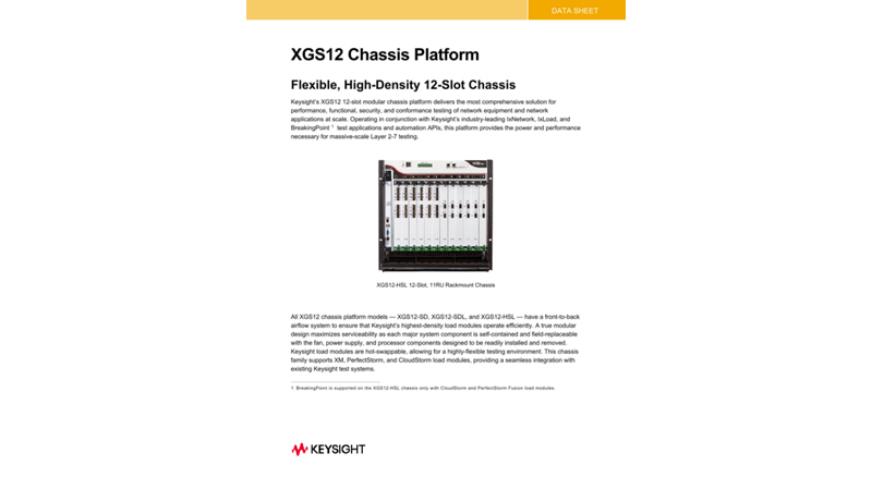 XGS12 Chassis Platform | Keysight