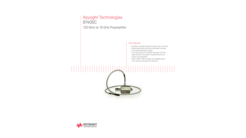 87405C Preamplifier, 100 MHz to 18 GHz | Keysight