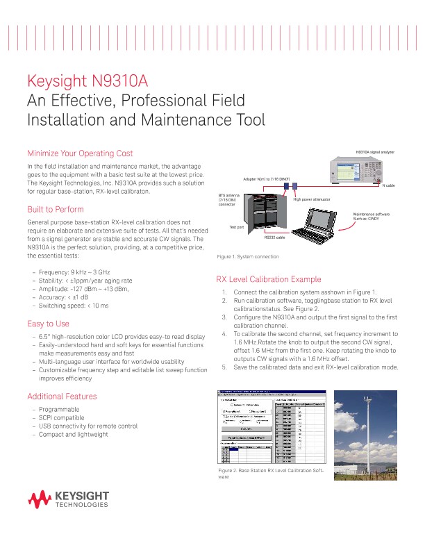 N9310A An Effective, Professional Field Installation and Maintenance ...