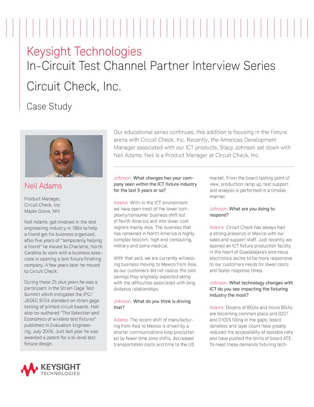 In-Circuit Test Channel Partner Interview Series—Circuit Check, Inc ...