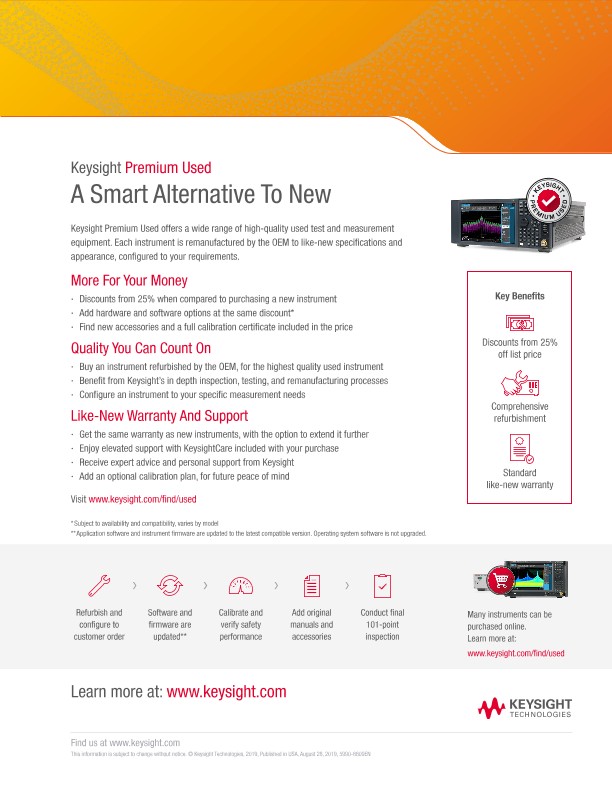 Premium Used A Smart Alternative To New PDF Asset Page | Keysight