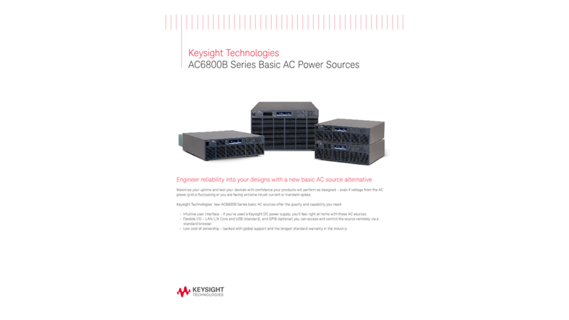 AC6800 Series Basic AC Sources | Keysight