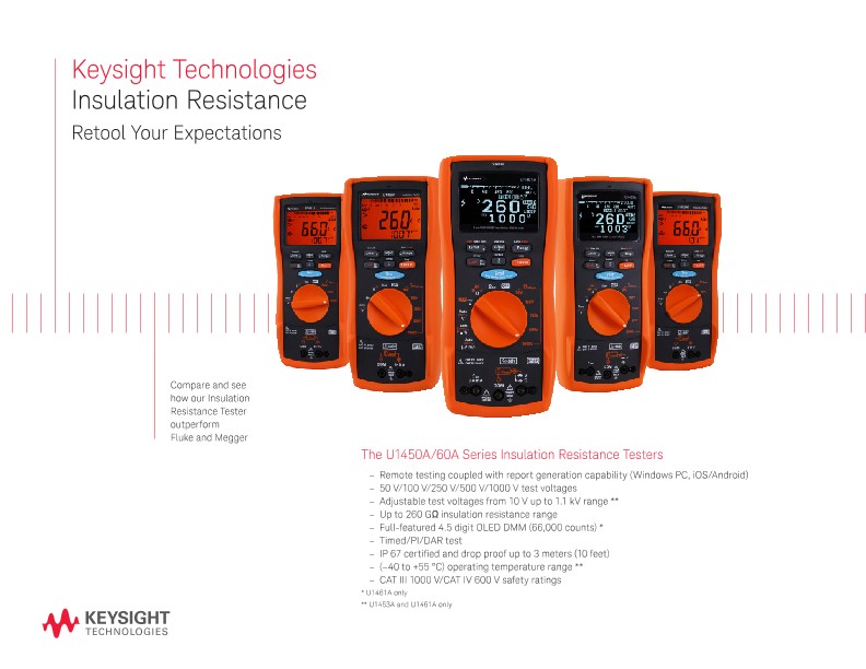 Insulation Resistance – Competitive Flyer PDF Asset Page | Keysight