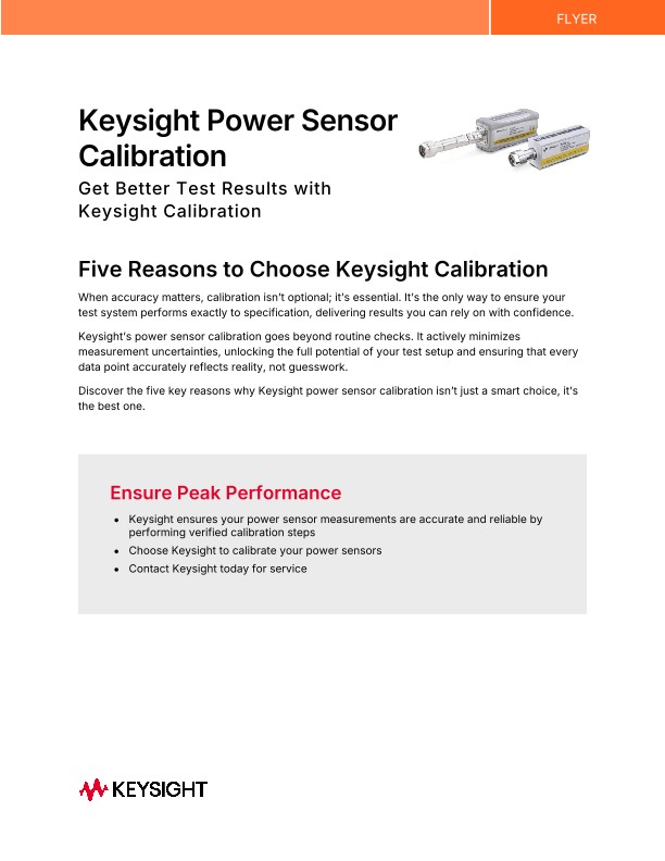 Power Sensor Calibration PDF Asset Page | Keysight