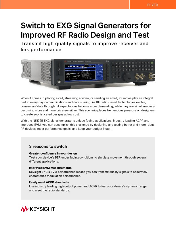 Switch to EXG Signal Generators for Improved RF Radio Design and Test ...