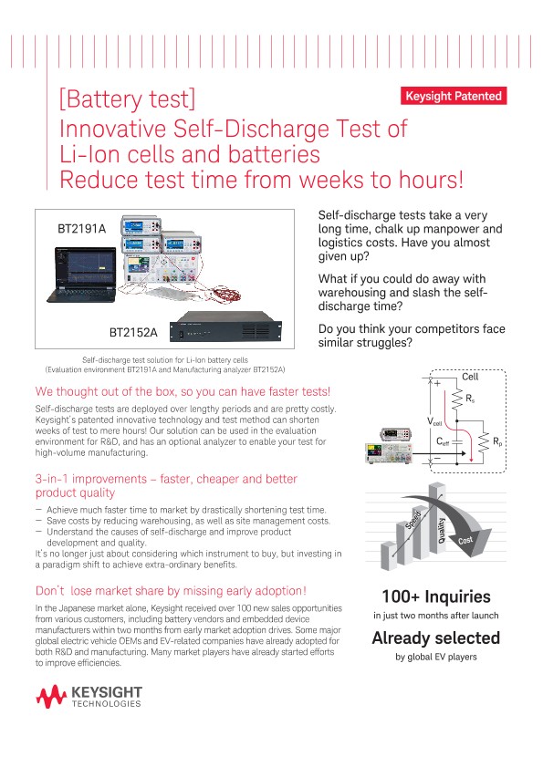 [Battery test] Innovative Self-Discharge Test of Li-Ion cells and ...