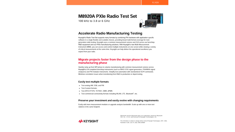 M8920A Radio Test Set | Keysight