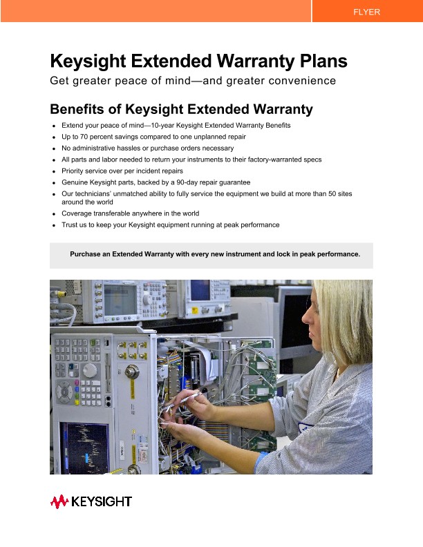Extended Warranty Plans PDF Asset Page | Keysight