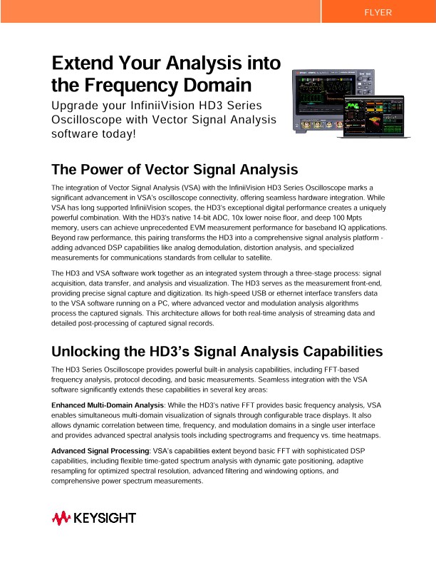 Extend Your Analysis into the Frequency Domain PDF Asset Page | Keysight