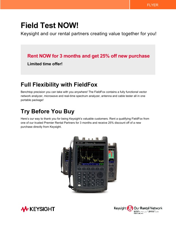 Field Test NOW! PDF Asset Page | Keysight