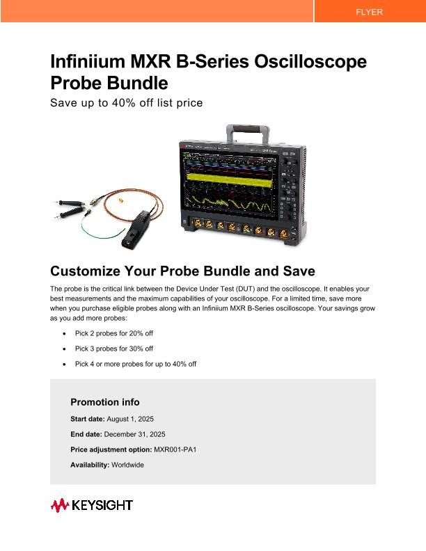 Infiniium MXR B-Series Oscilloscope Probe Bundle PDF Asset Page | Keysight
