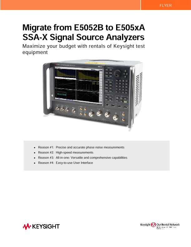 Migrate from E5052B to E505xA PDF Asset Page | Keysight