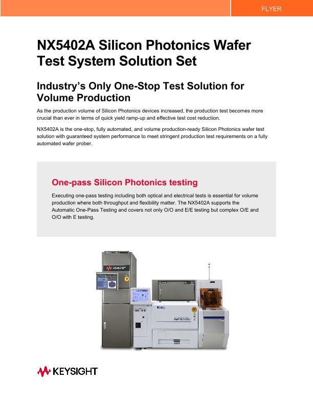NX5402A Silicon Photonics Wafer Test System Solution Set PDF Asset Page ...