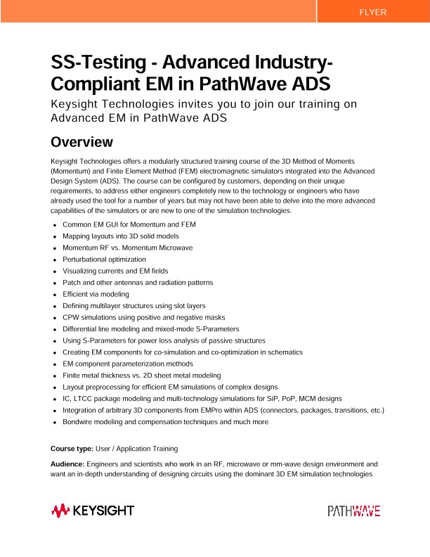 SS-Testing - Advanced Industry-Compliant EM in PathWave ADS PDF Asset ...