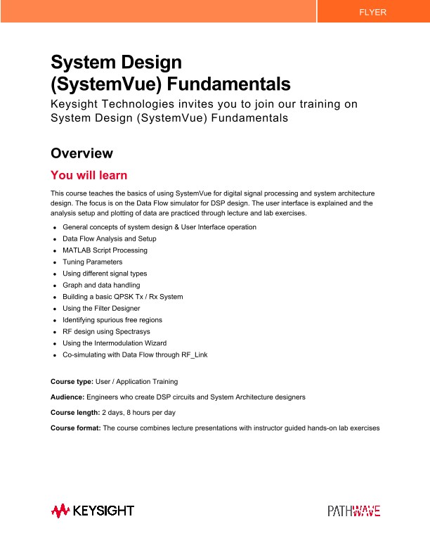 System Design (SystemVue) Fundamentals PDF Asset Page | Keysight