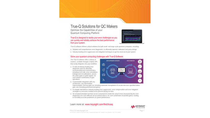 Quantum Control System | Keysight