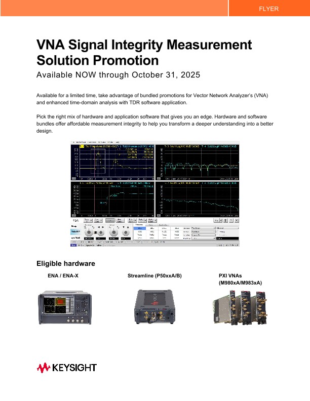 VNA Signal Integrity Measurement Solution Promotion PDF Asset Page ...