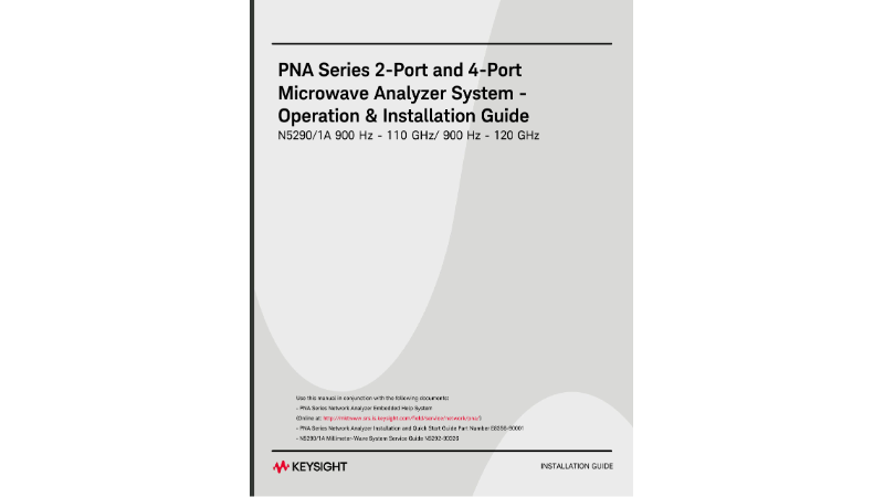 N5290A 900 Hz to 110 GHz PNA Millimeter Wave System | Keysight