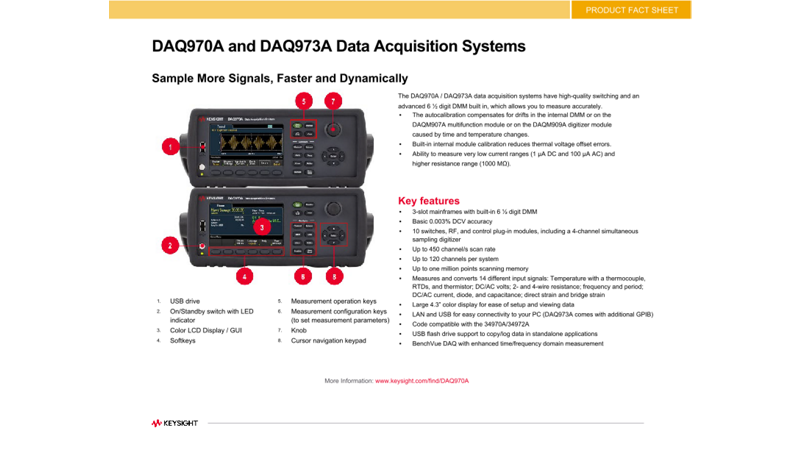 DAQ970A / DAQ973A Data Acquisition System | Keysight