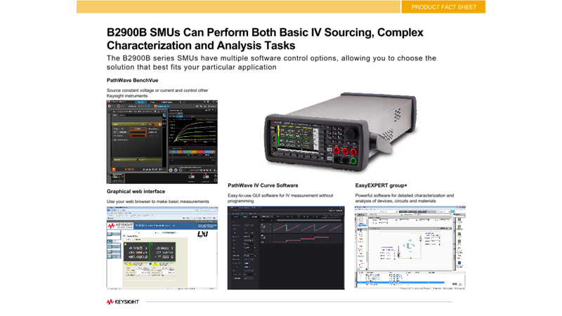 B2900 Series Precision Source/Measure Units (SMU) | Keysight