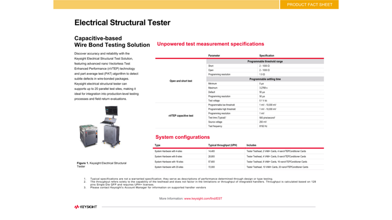 Electrical Structural Tester | Keysight