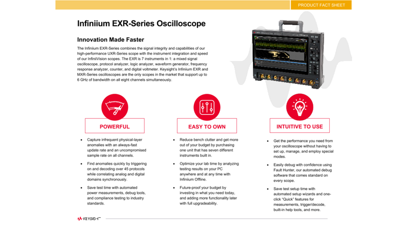 Infiniium EXR-Series Oscilloscopes | Keysight