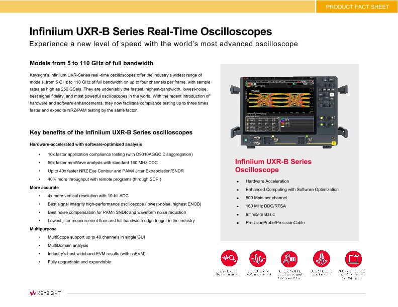 Infiniium UXR-B Series Real-Time Oscilloscopes PDF Asset Page | Keysight