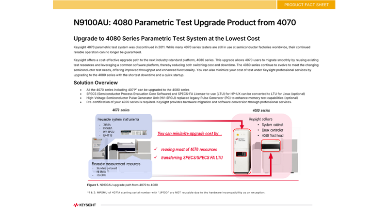 4080 Series Parametric Test Systems | Keysight