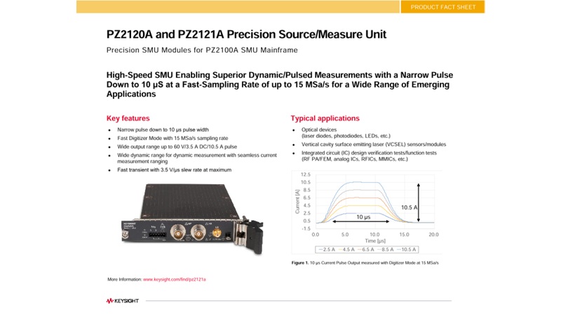 PZ2100 Series High-Channel Density Precision SMU | Keysight