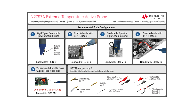 N2797A Extreme Temperature Active Probe, 1.5 GHz | Keysight