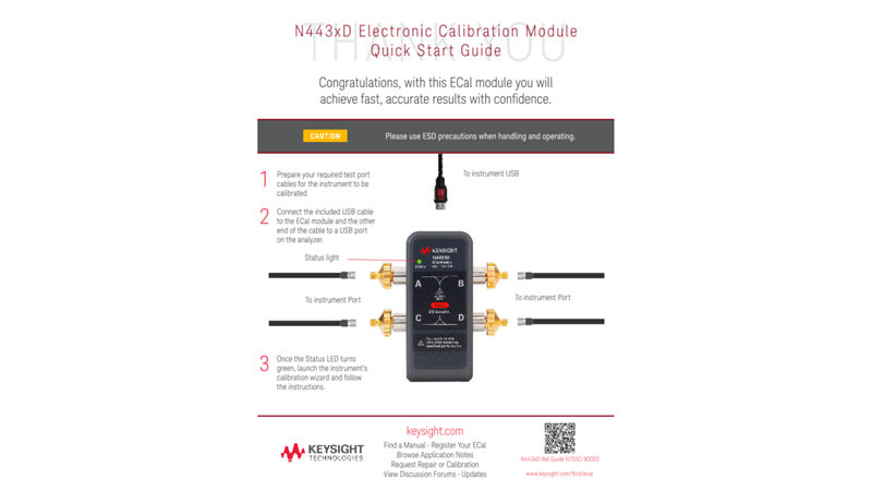 N4431D RF Electronic Calibration Module (ECal), DC to 13.5 GHz, 4-ports ...
