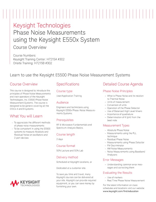 Phase Noise Measurements using the E550x System - Course Overview PDF ...