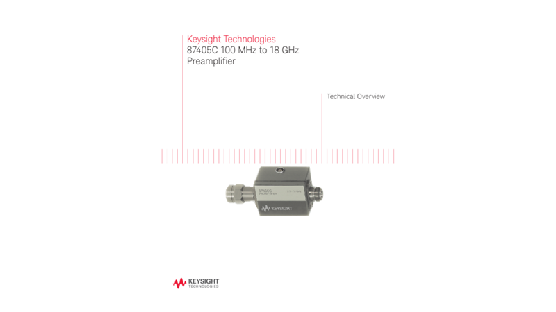 87405C Preamplifier, 100 MHz to 18 GHz | Keysight