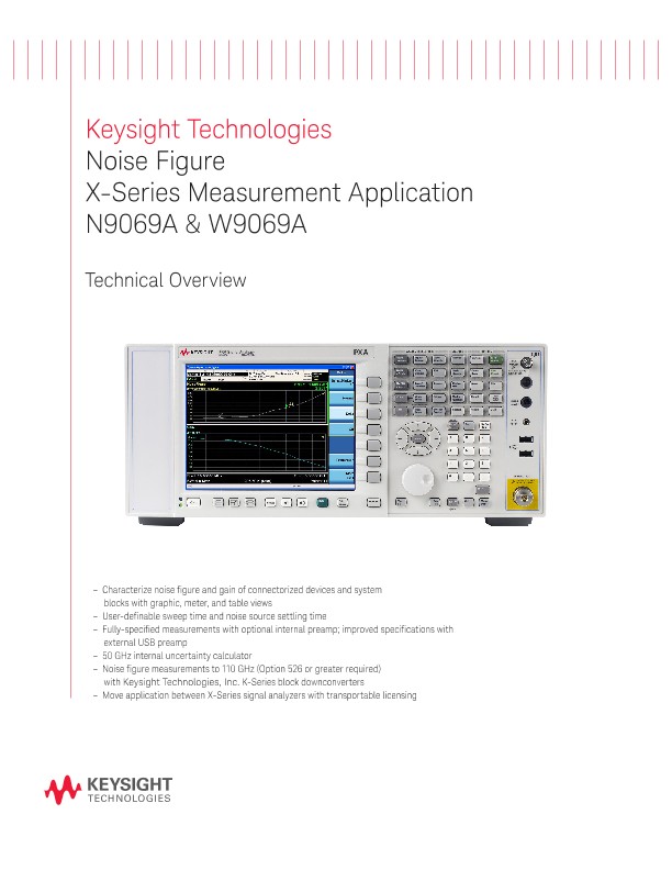 N9069A & W9069A Noise Figure X-Series Measurement Application PDF Asset ...