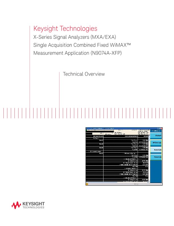 X-Series Signal Analyzers (MXA/EXA) Single Acquisition Combined Fixed ...