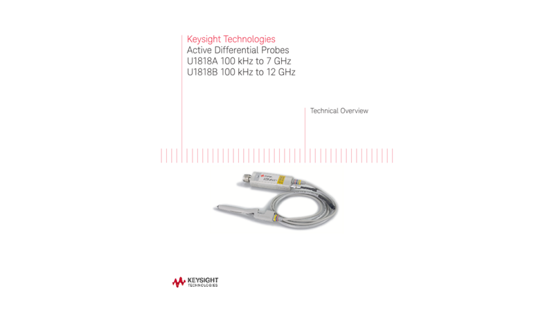 U1818B Active Differential Probe, 100 kHz To 12 GHz | Keysight