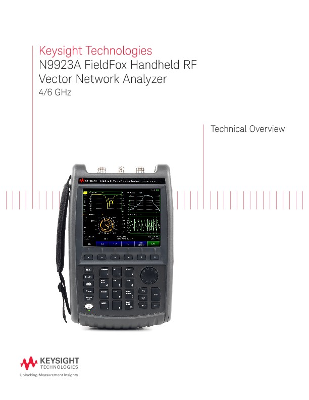 N9923A FieldFox Handheld RF Vector Network Analyzer 4/6 GHz PDF Asset ...