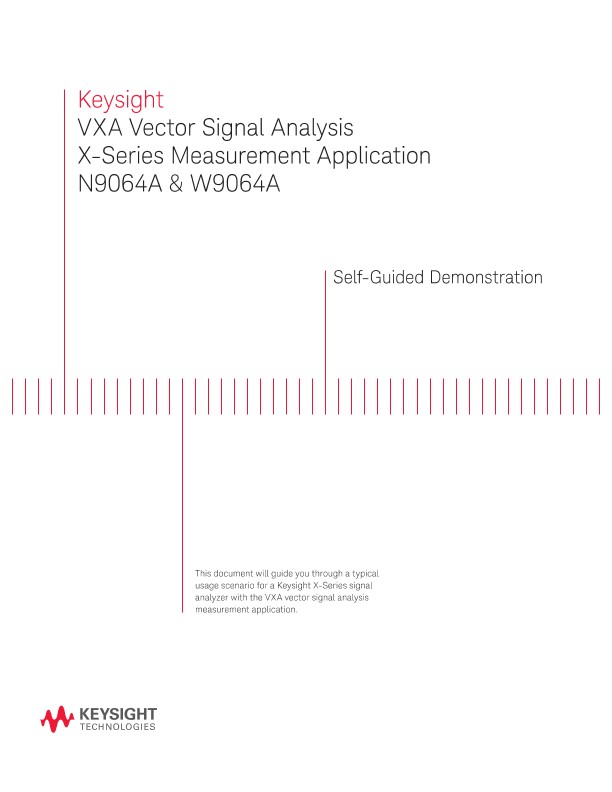 VXA Vector Signal Analysis X-Series Measurement Application N9064A ...