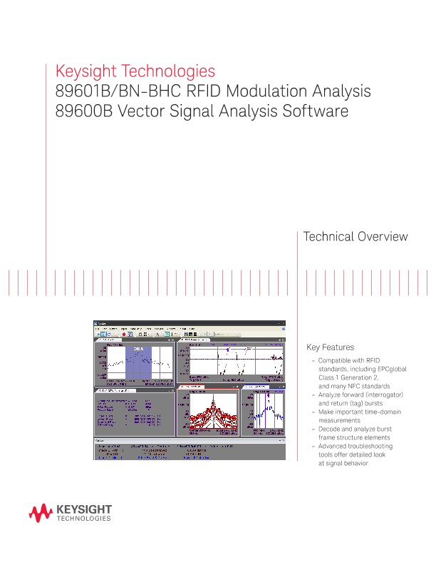 89601B/BN-BHC RFID Modulation Analysis, 89600B Vector Signal Analysis ...