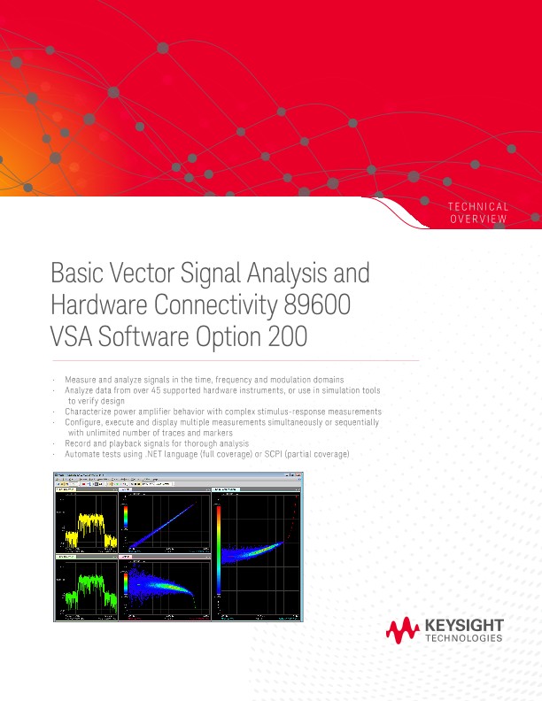 Basic Vector Signal Analysis and Hardware Connectivity 89600 VSA ...