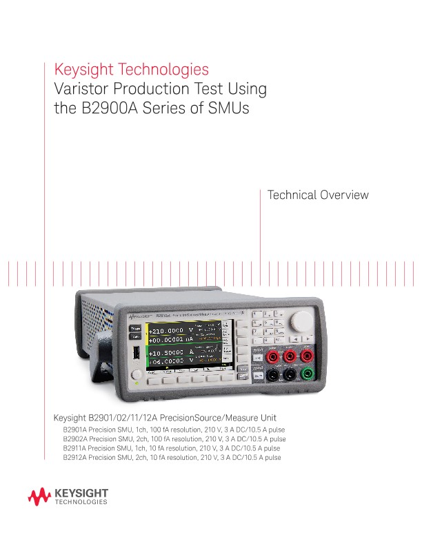 Varistor Production Test Using the B2900A Series of SMUs PDF Asset Page ...