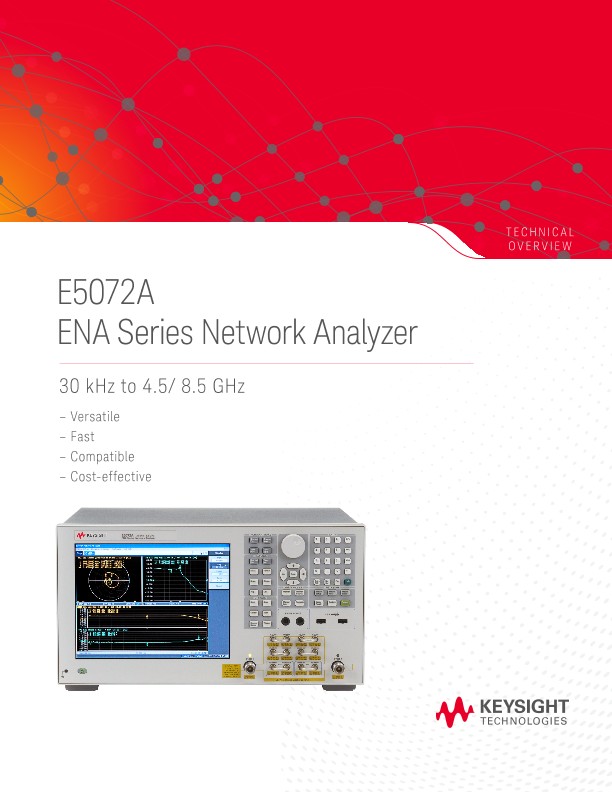 E5072A ENA Series Network Analyzer 30 kHz to 4.5/ 8.5 GHz PDF Asset ...