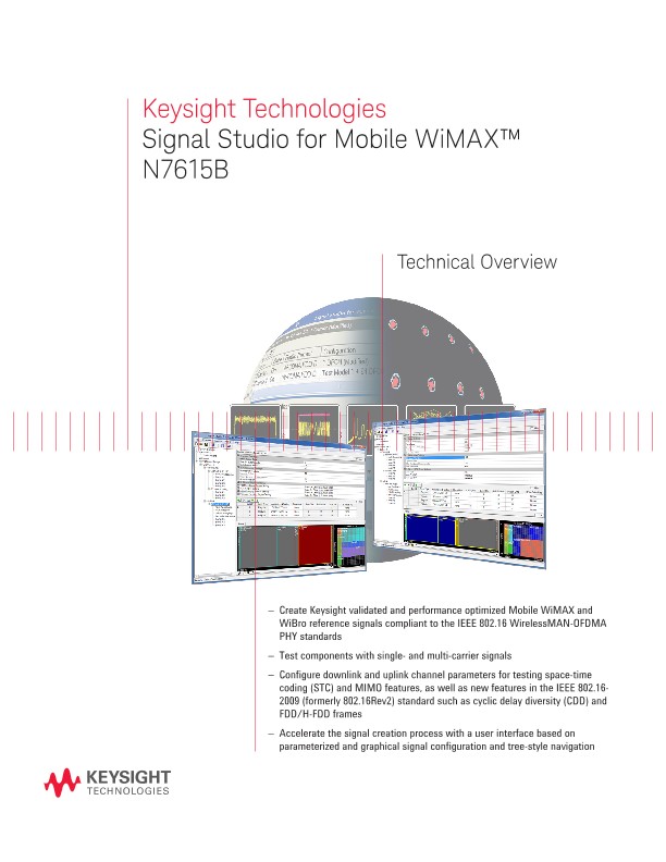 Signal Studio for Mobile WiMAX™ N7615B PDF Asset Page | Keysight
