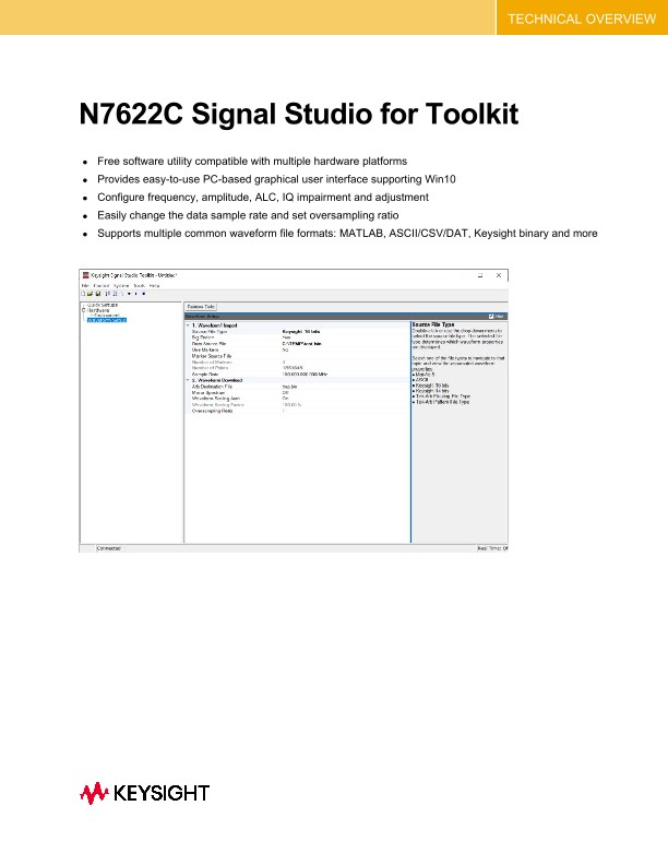 N7622C Signal Studio for Toolkit PDF Asset Page | Keysight