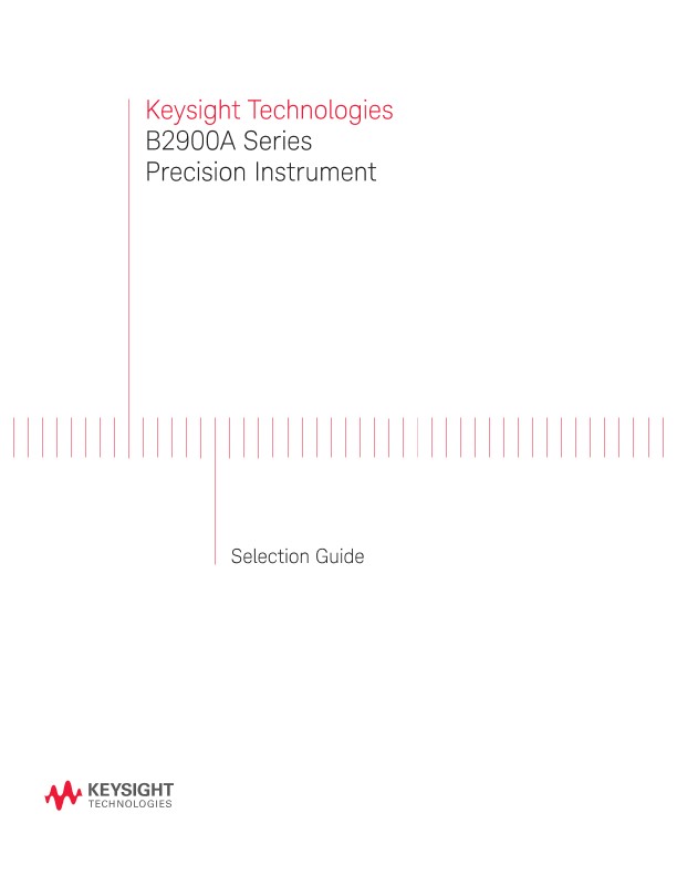 B2900A Series Selection Guide PDF Asset Page | Keysight