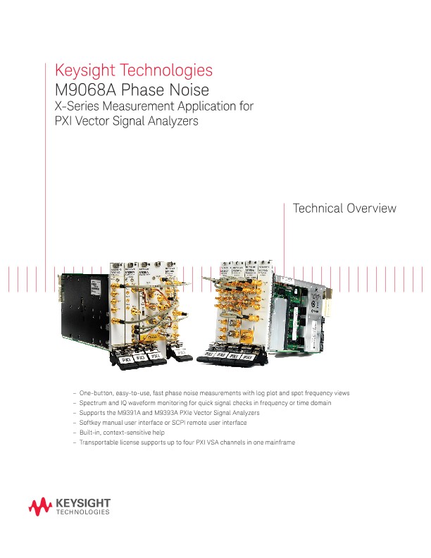 M9068A Phase Noise X-Series Measurement Application for PXI Vector ...
